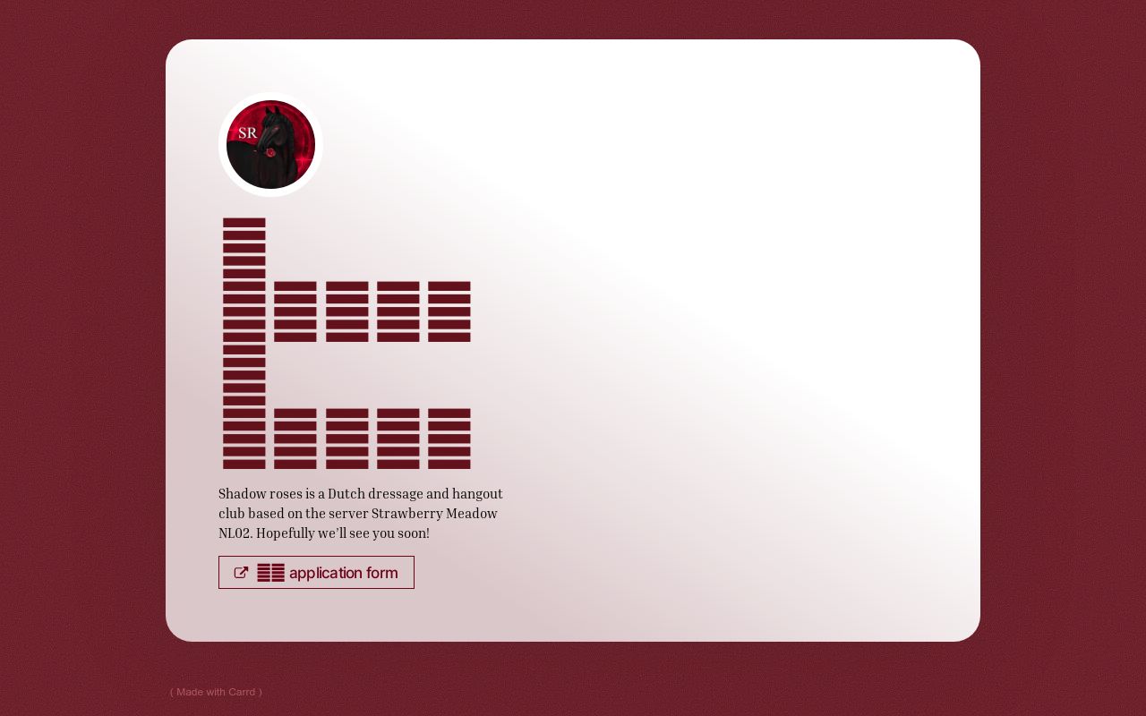 𝑺𝑯𝑨𝑫𝑶𝑾 𝑹𝑶𝑺𝑬𝑺